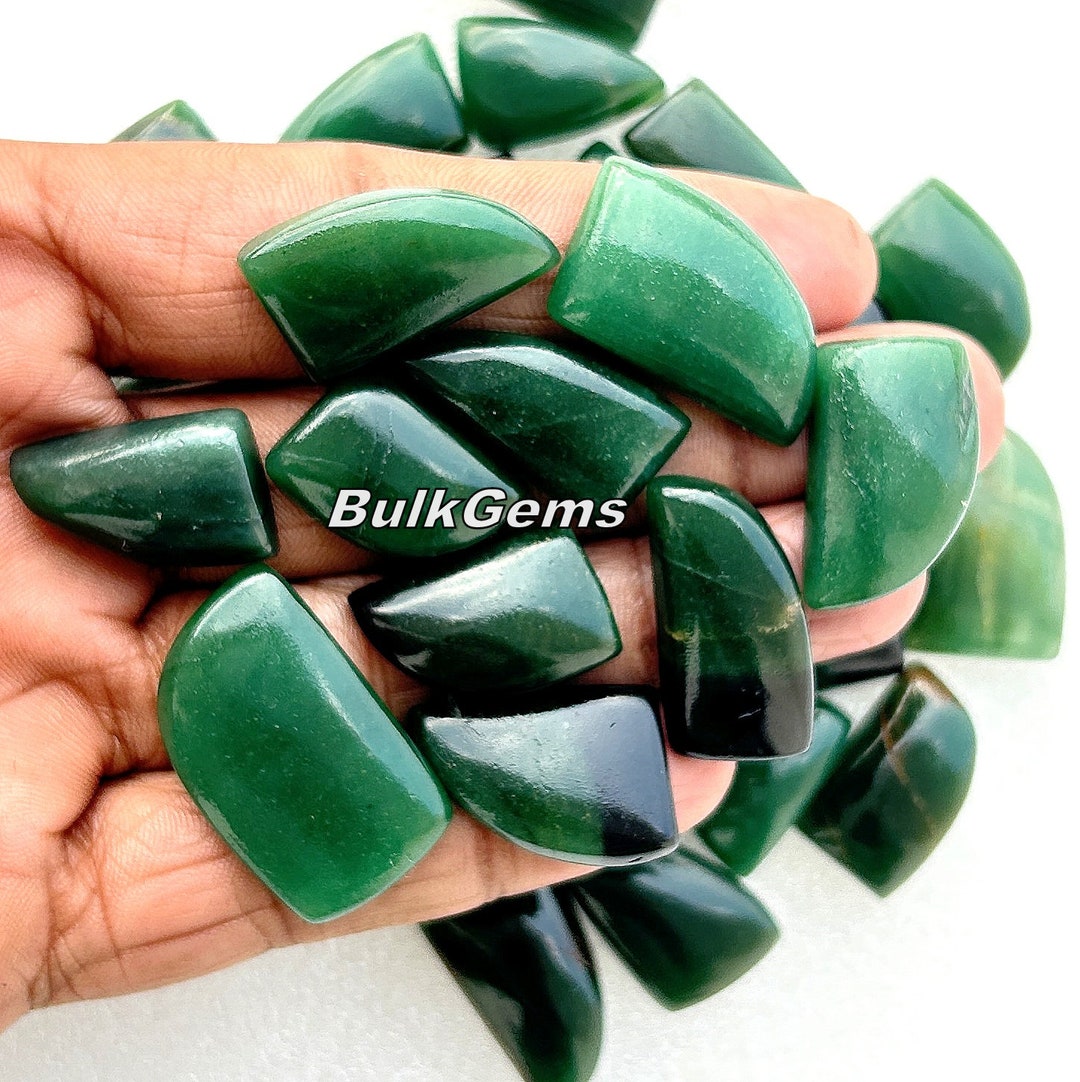 Green Jade Gemstone Pieces - Unique Shapes, Handmade Polish - Etsy