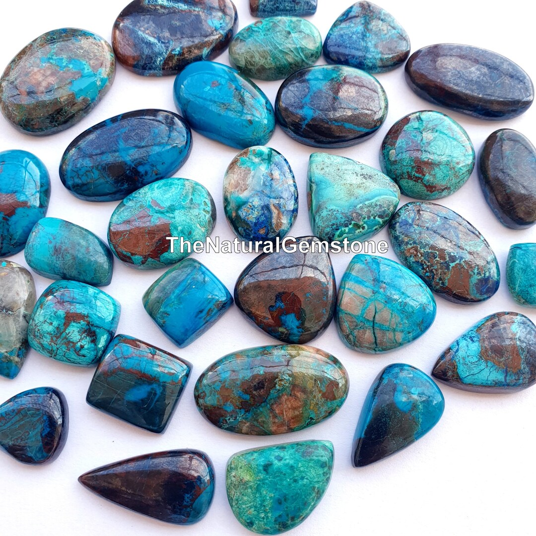 Azurite Shattuckite ! Wholesale Azurite Shattuckite Cabochon Lot - Shattuckite Stone Cab Lot ...