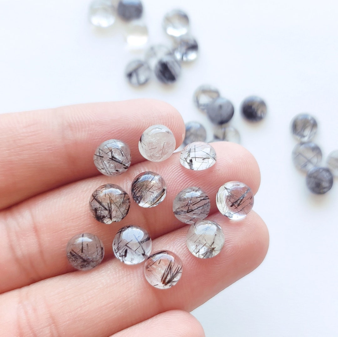 Black Rutile Gemstone - Calibrated Round 7x7-mm - Natural Black Rutile ...