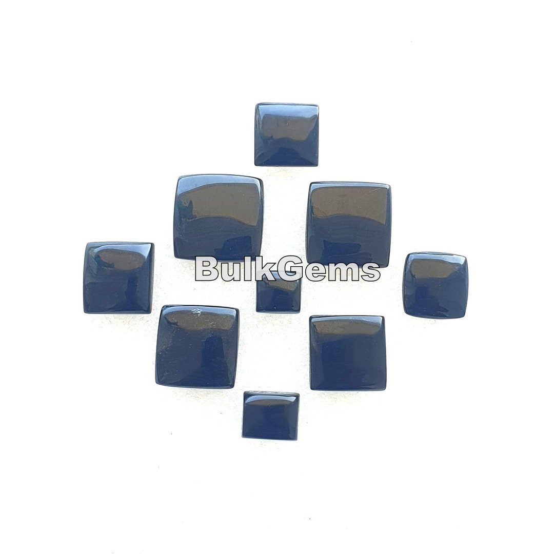 Black Obsidian! Wholesale Black Obsidian Square Cabochon Lot - Bulk ...