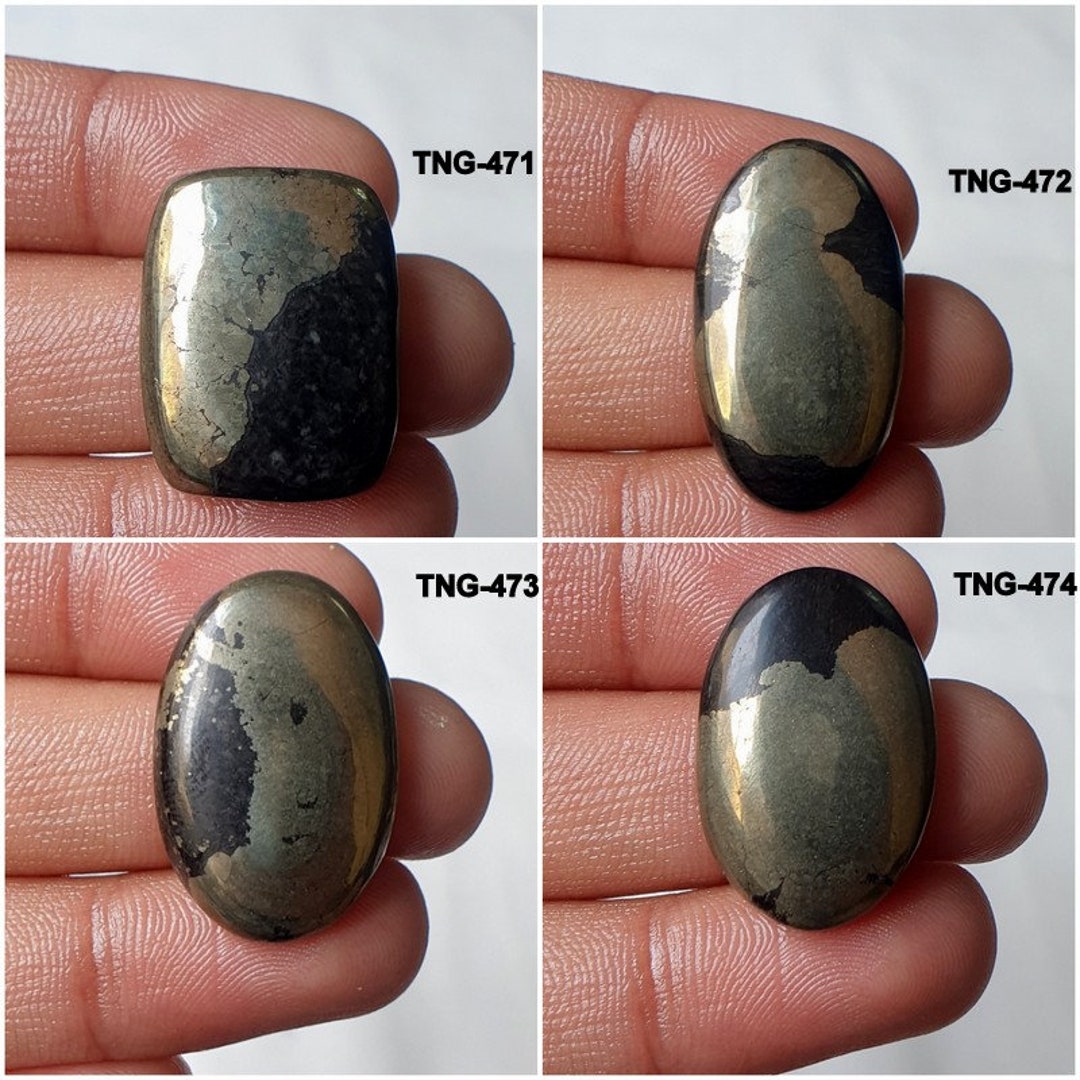 Gorgeous Apache Gold - Golden Pyrite - Natural Apache Gold Stone - Loose Flat Back Cabochons ...