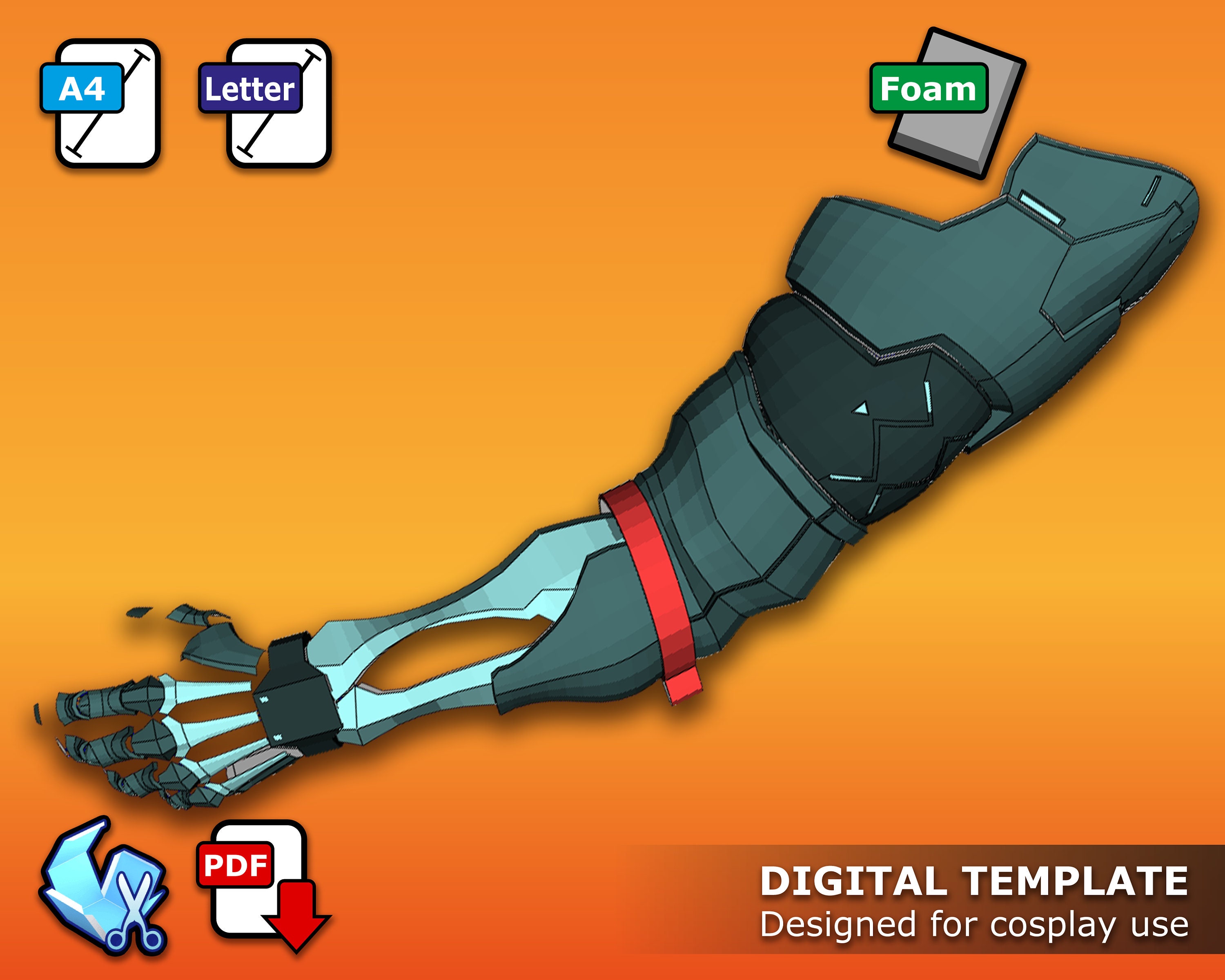 Stampede Arm Pepakura 3D Template - Etsy UK