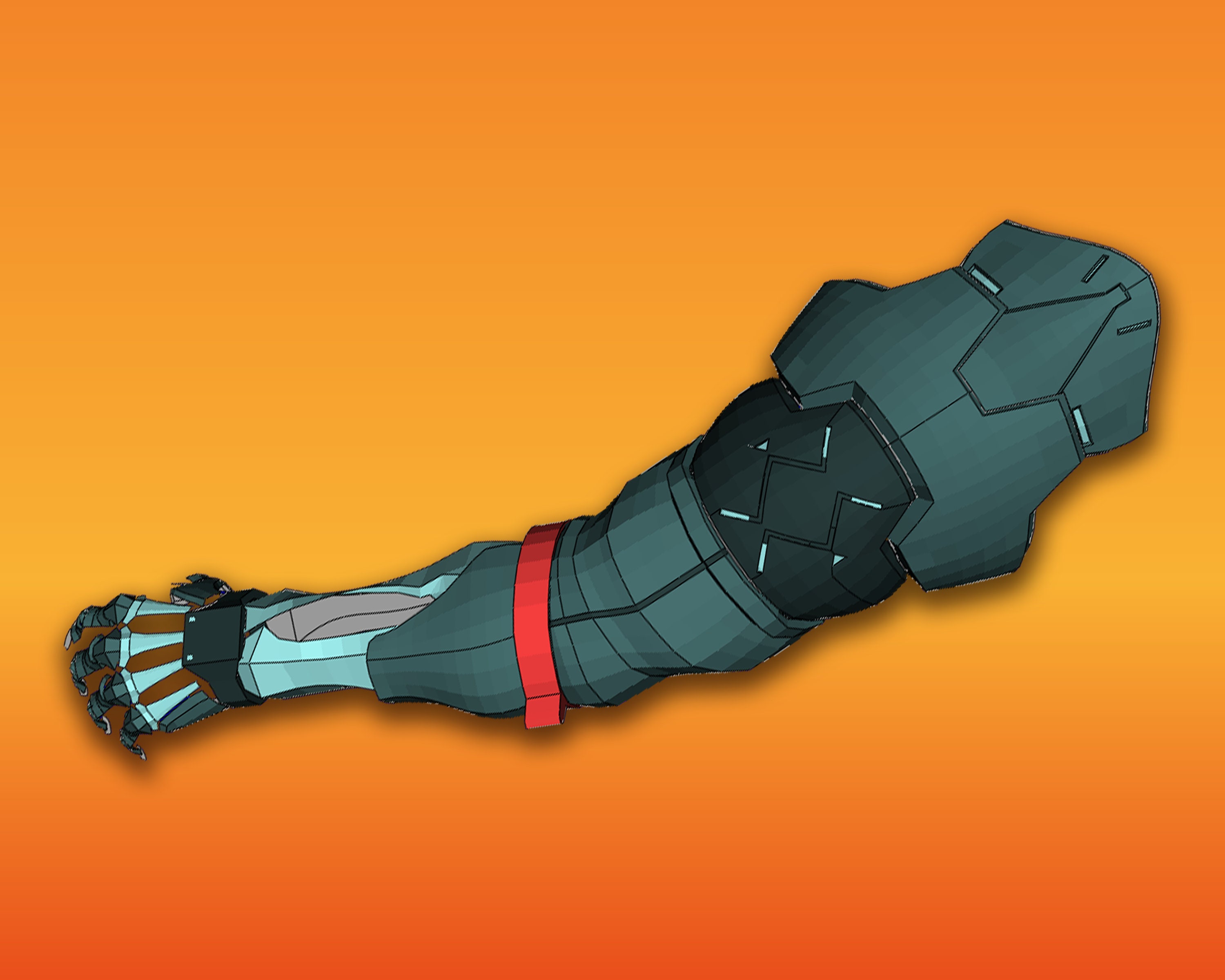 Stampede Arm Pepakura 3D Template - Etsy UK