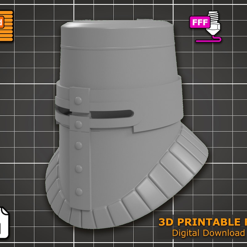 3d Printed Knight Helm - Etsy UK