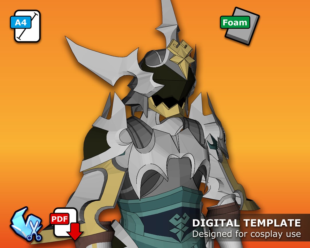 Master Eraqus Armor Pepakura 3D Template - Etsy