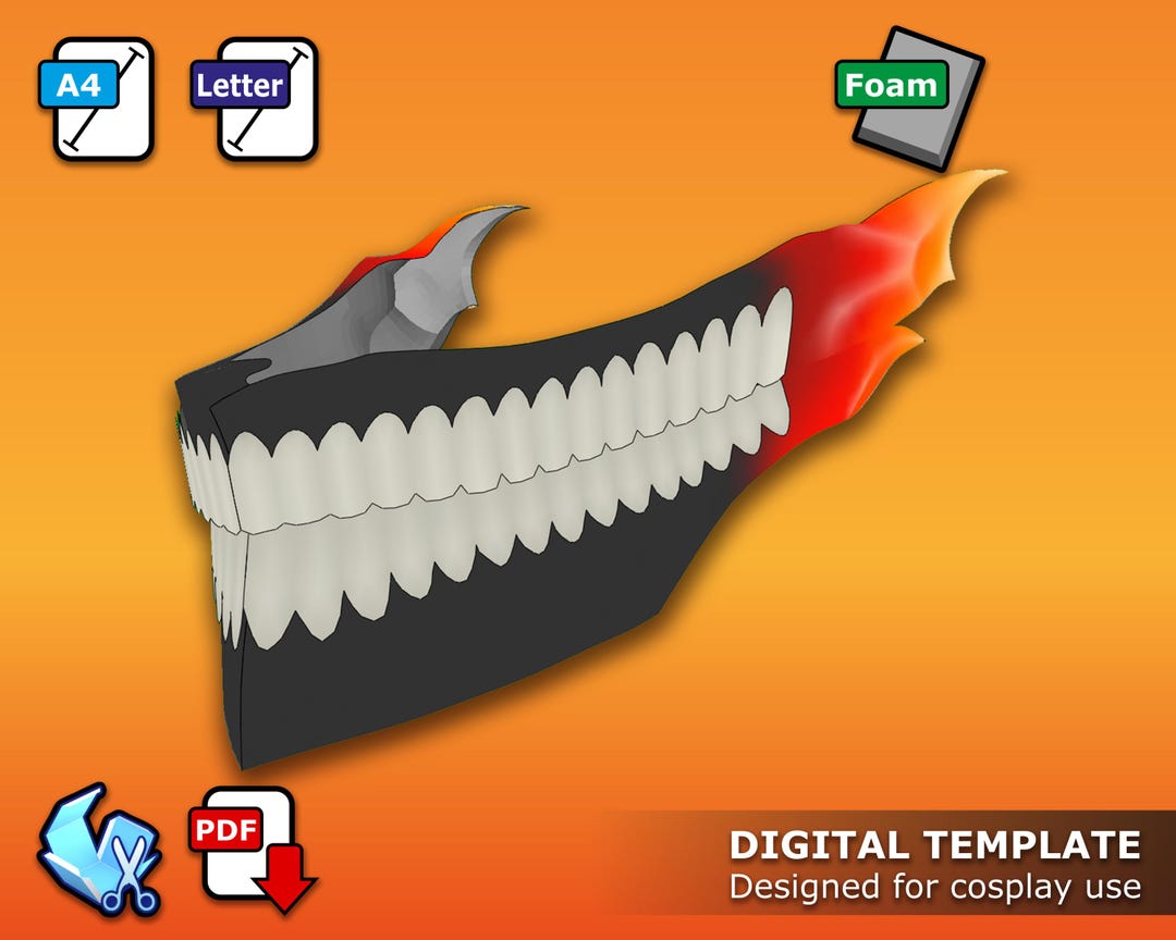 Okarun Demon Mask - Pepakura 3D Template - Etsy