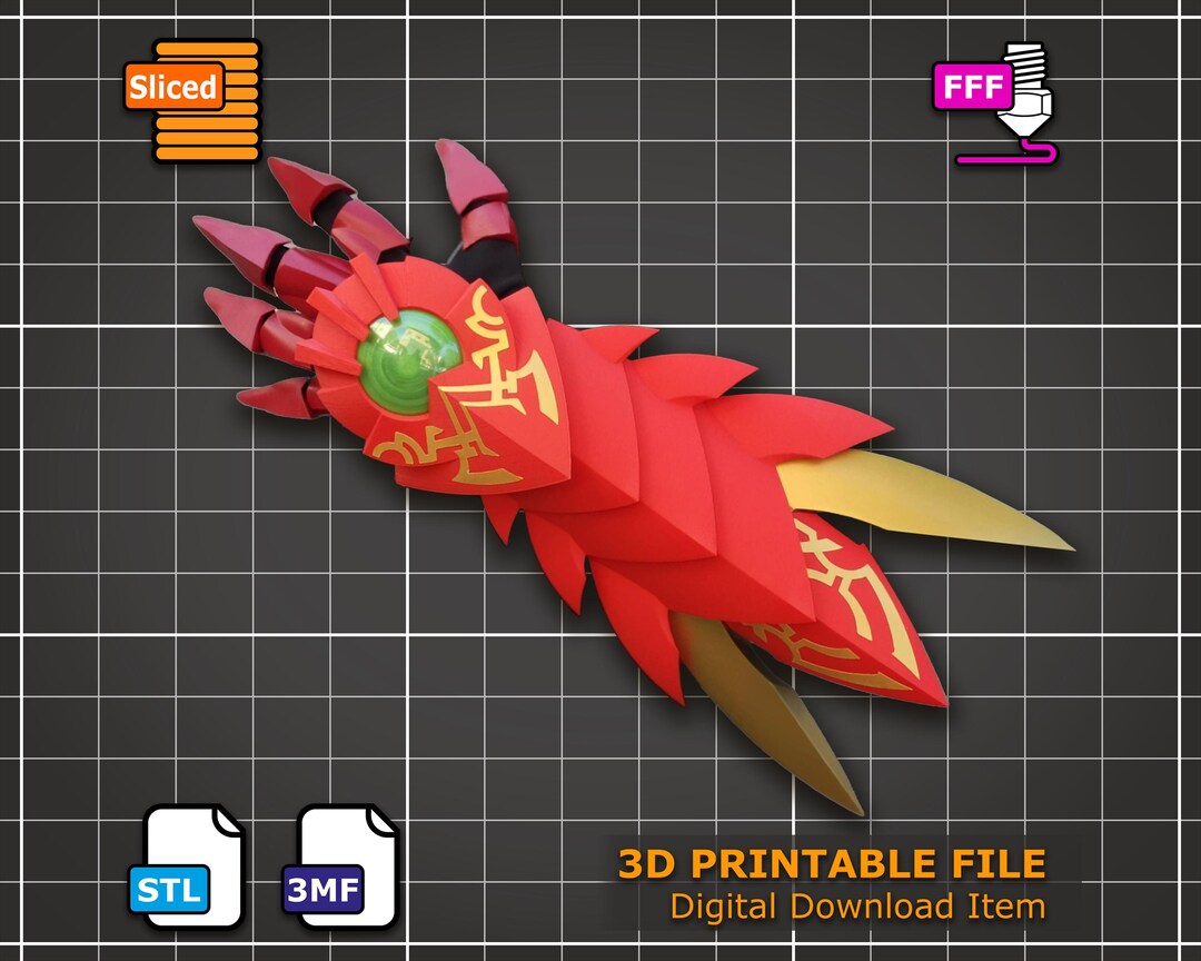 Boosted Gear Gauntlet - 3D Printable - STL, 3MF and Rune Template - Etsy UK