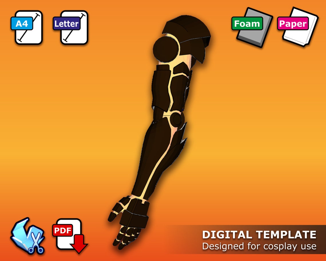 Cyborg Hero Armor - Pepakura 3D Template - Etsy