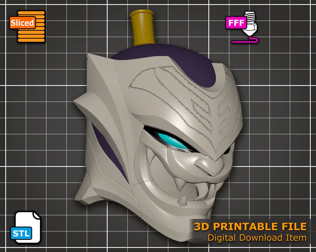White Tiger Genji Helmet - 3D Printable - Etsy UK