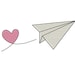 Paper Airplane Embroidery Design, Valentines Day Embroidery Design ...