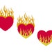 Heart on Fire Embroidery Designs, Flaming Heart Embroidery Design, Mini ...