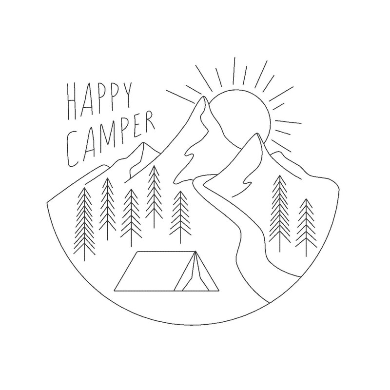 Camping Embroidery - Etsy