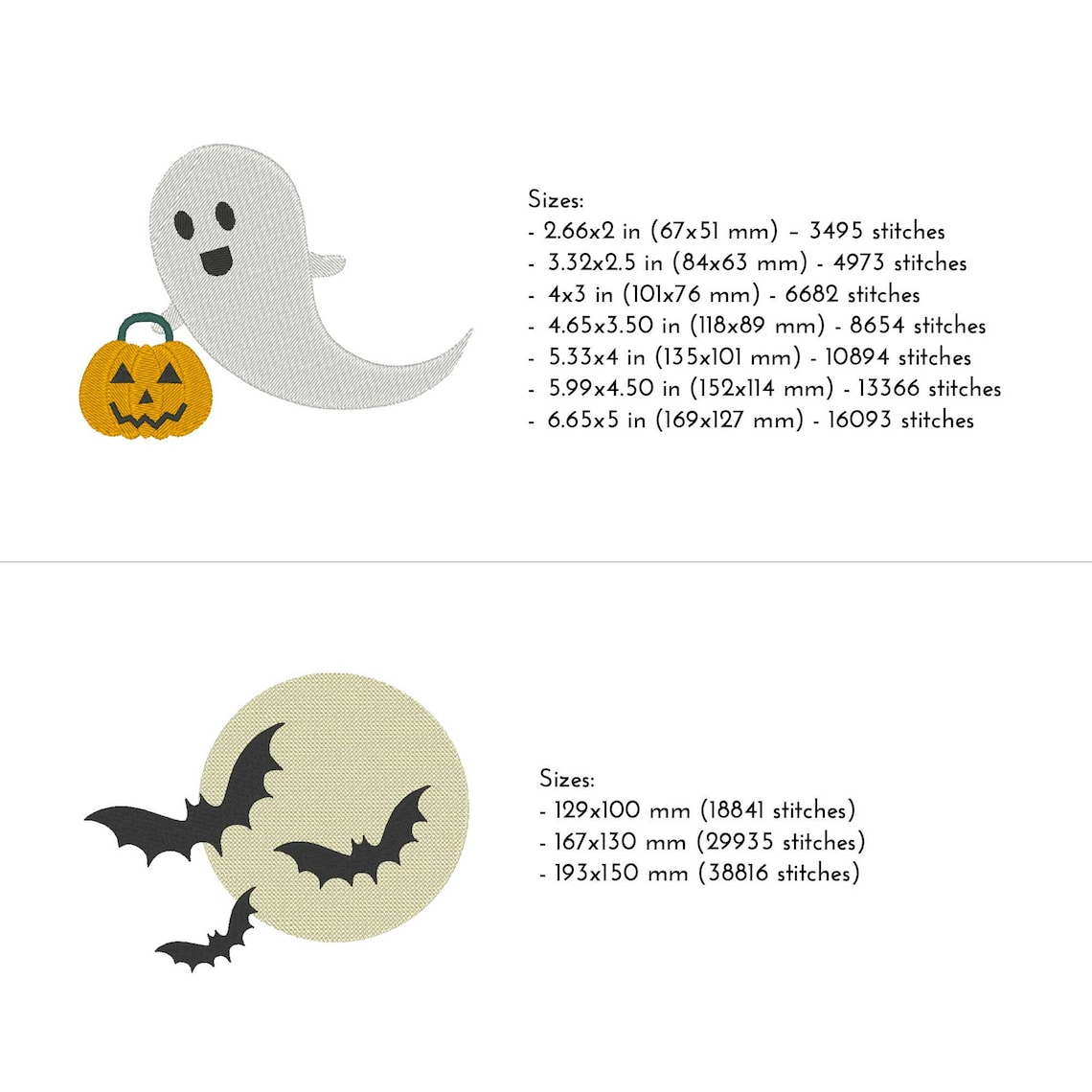 Halloween Embroidery Designs Halloween Embroidery Bundle | Etsy