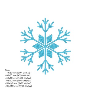 Snowflake Digital Embroidery Design, Snowflake Machine Embroidery ...