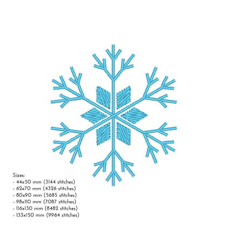 Snowflake Digital Embroidery Design Snowflake Machine - Etsy