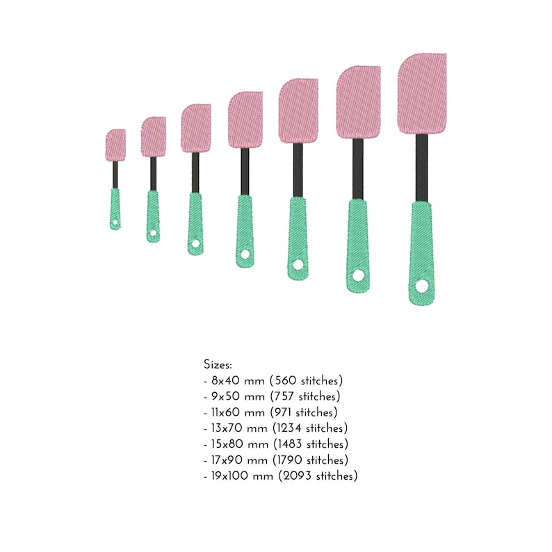 Baking Utensils Embroidery Design: Kitchen Tools Embroidery File ...