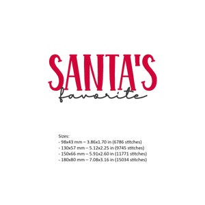 Santa's Favorite Embroidery Design: Christmas Machine Embroidery ...