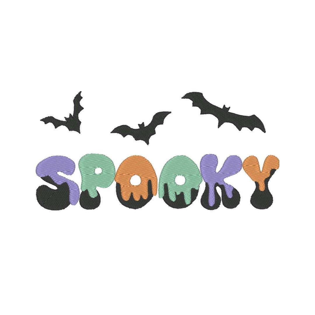 Spooky Embroidery Design: Halloween Machine Embroidery File (digital ...