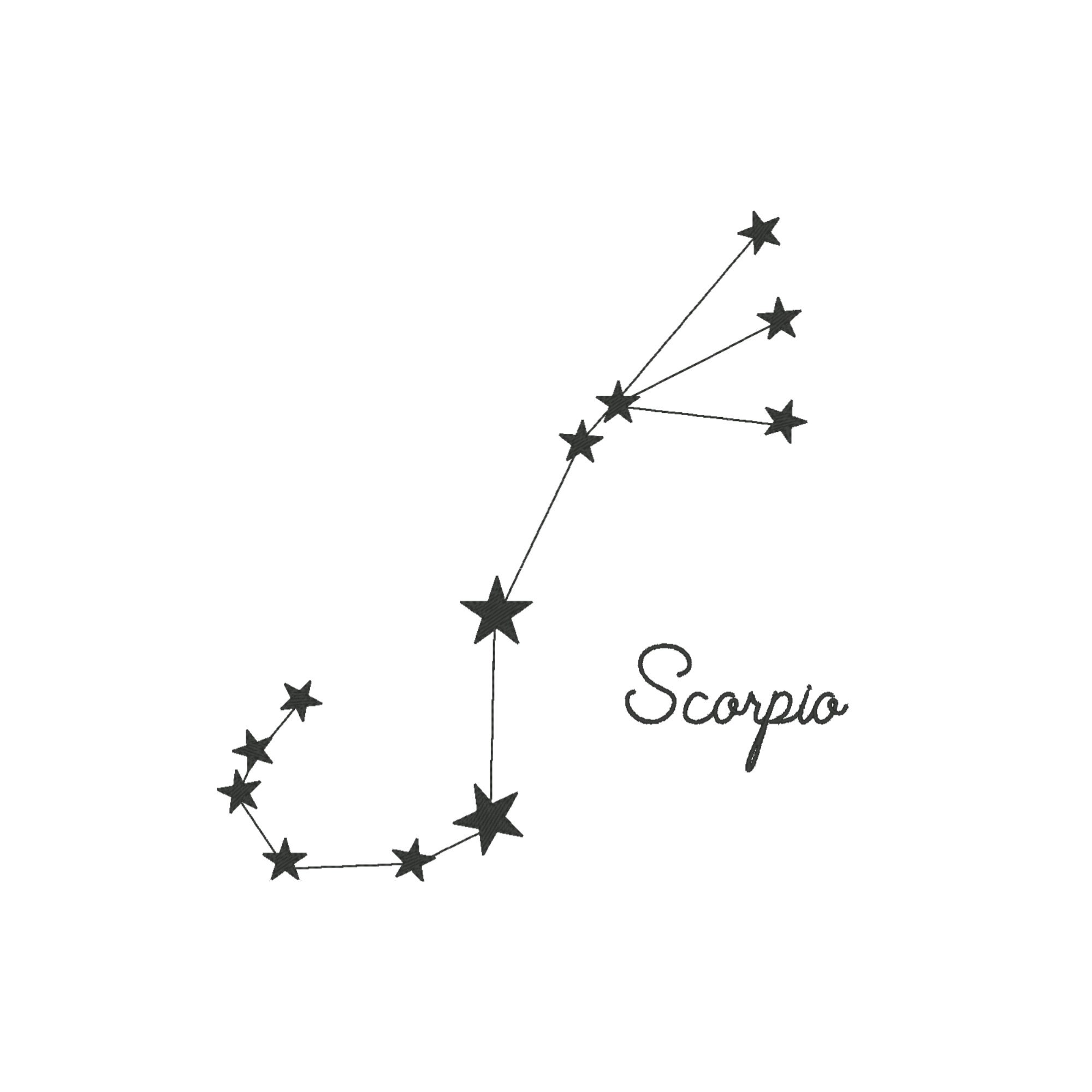 Scorpio Constellation Embroidery Design (digital Download) - Etsy