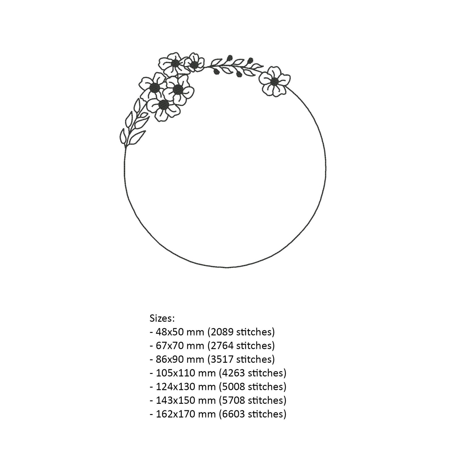 Flower Frame Embroidery Design Flower Frame Machine - Etsy