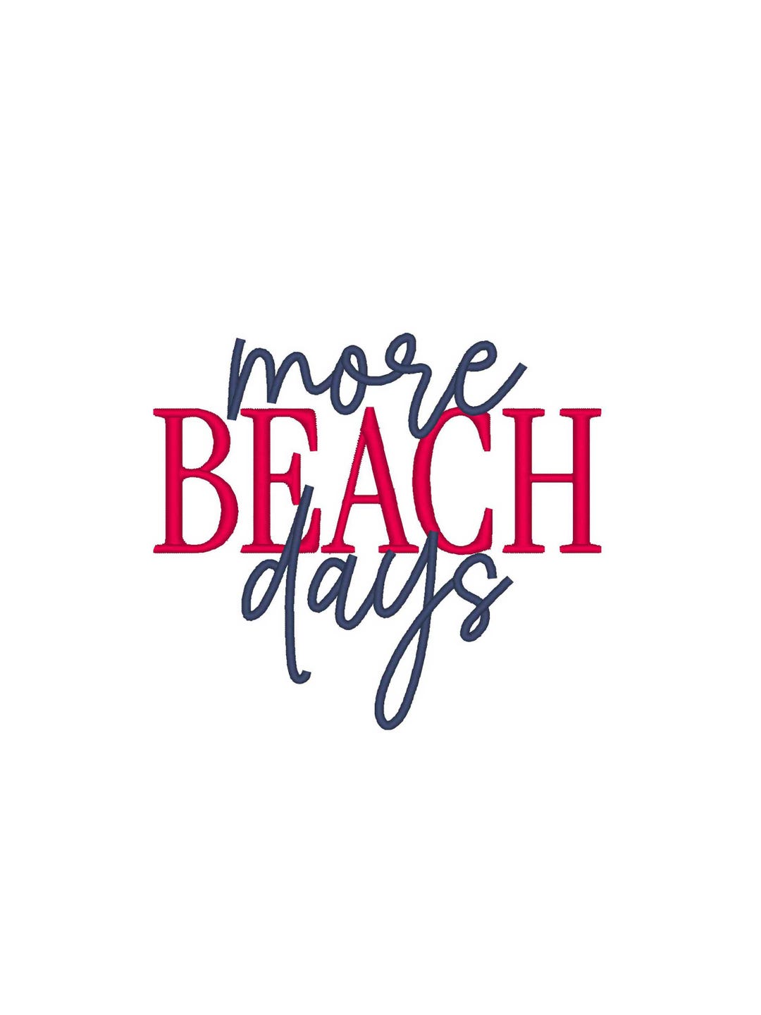 More Beach Days Embroidery Design: Summer Embroidery File (digital ...