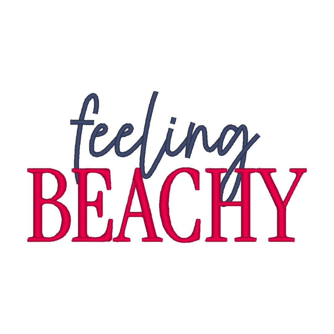 Feeling Beachy Embroidery Design: Summer Embroidery File (digital Download) - Etsy