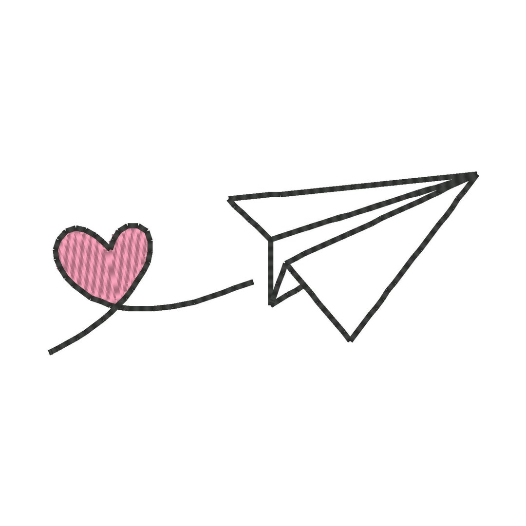 Paper Airplane Embroidery Design, Paper Plane Embroidery Design ...