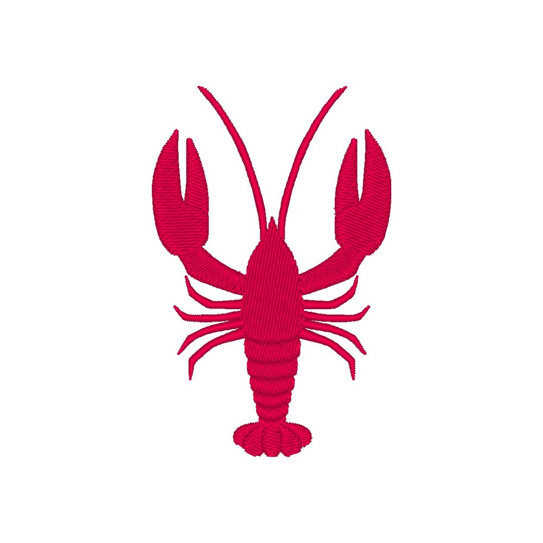 Crawfish Embroidery Design, Crawfish Embroidery File, Lobster ...
