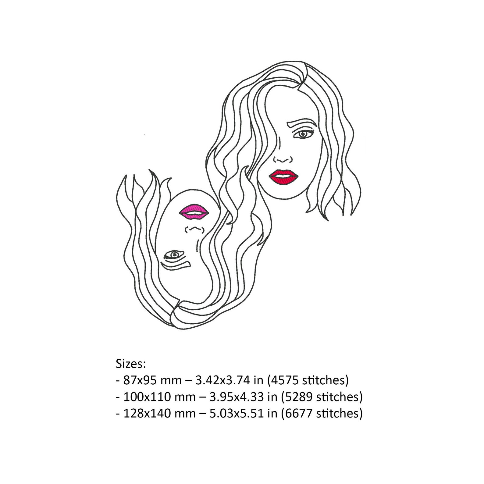 Woman Embroidery Design Woman One Line Embroidery Design - Etsy