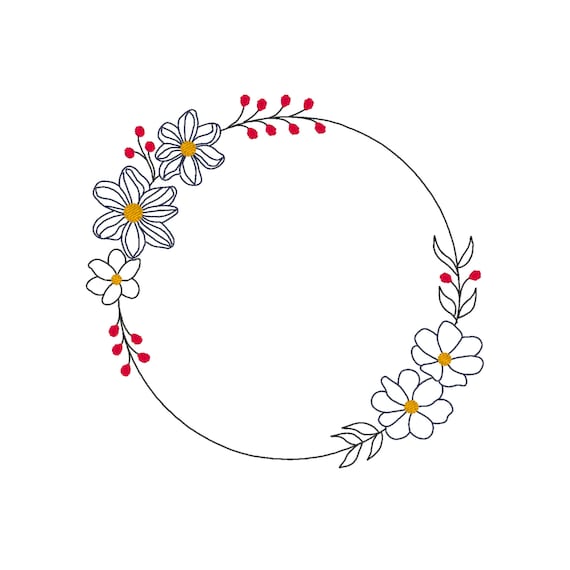 Simple Flower Frame Design