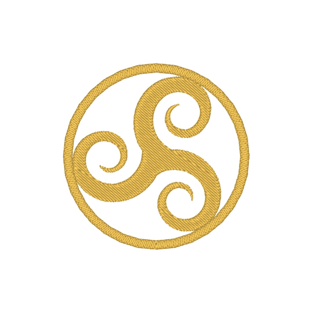 Triskelion Embroidery Design, Triskelion Machine Embroidery, Triskele ...