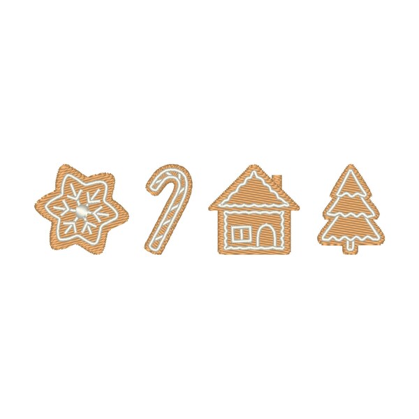 Gingerbread House Embroidery Design - Etsy