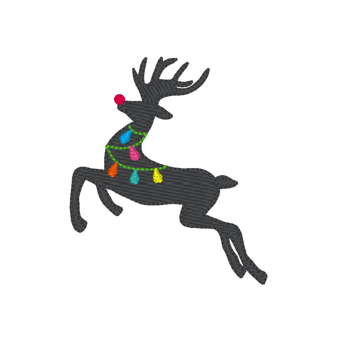 Reindeer Embroidery Design, Reindeer Embroidery File, Christmas ...