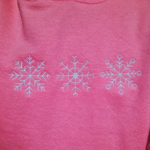 Snowflakes Embroidery Design, Winter Embroidery Design for Sweatshirts ...