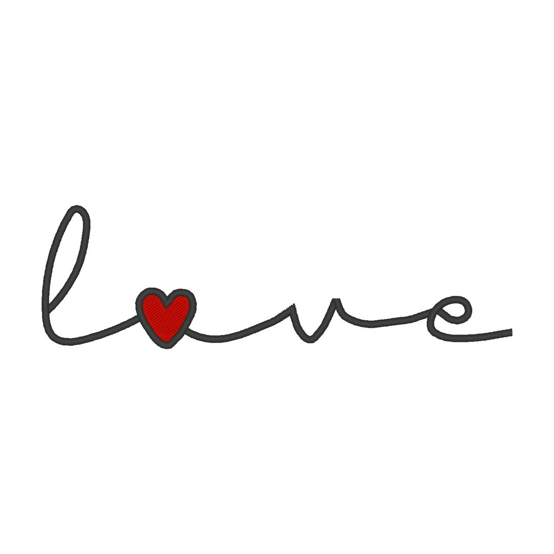 Love Embroidery Design, Love Embroidery File, Valentines Day Embroidery ...