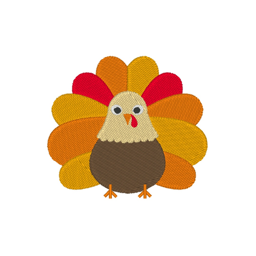 Turkey Embroidery Design: Thanksgiving Embroidery File (digital ...