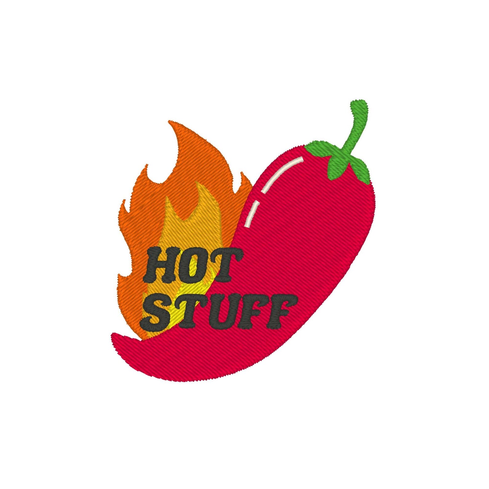 Hot Stuff Embroidery File Pepper Embroidery Design - Etsy