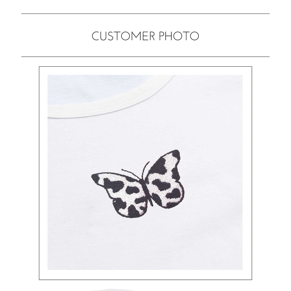 Cow Print Butterfly Embroidery Design Cow Print Embroidery | Etsy