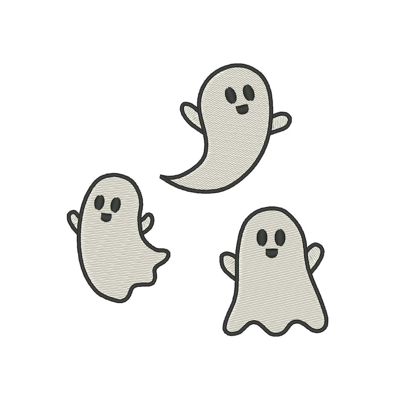 Mini Ghosts Embroidery Design Pack: Halloween Embroidery Files (digital ...