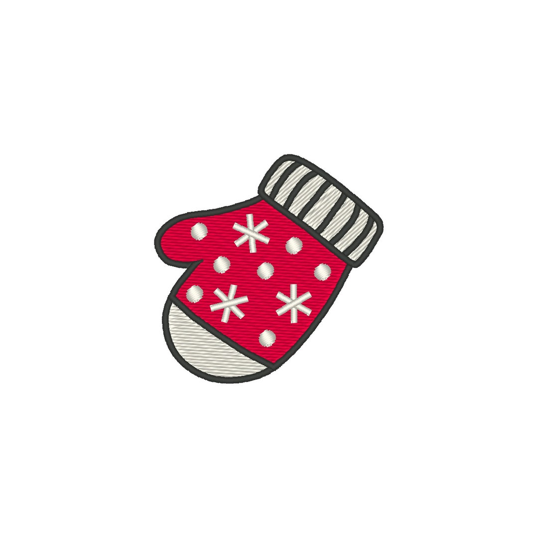 Mitten Embroidery Design: Mini Christmas Embroidery File (digital ...
