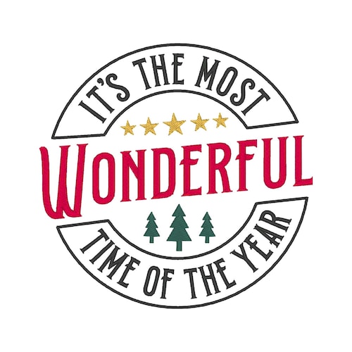 It's the Most Wonderful Time of the Year Embroidery - Etsy