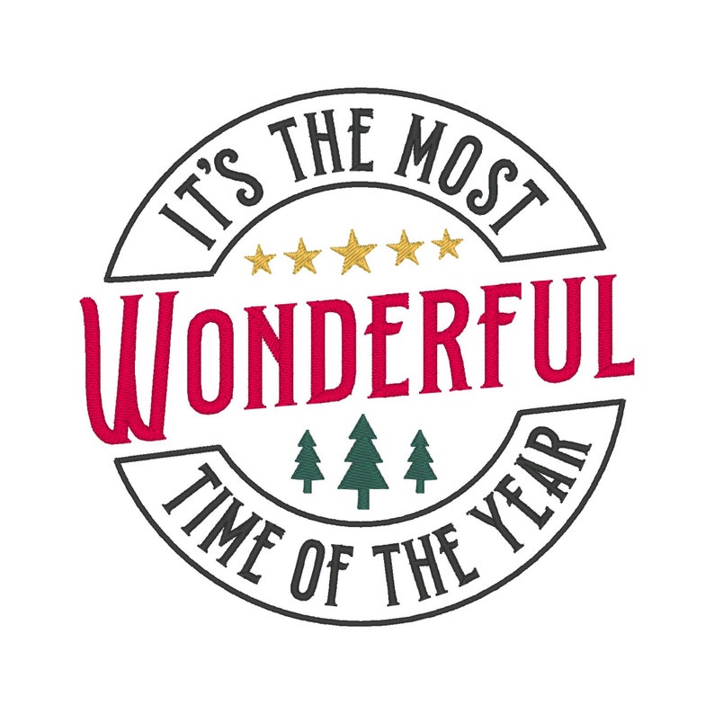 It's the Most Wonderful Time of the Year Embroidery - Etsy