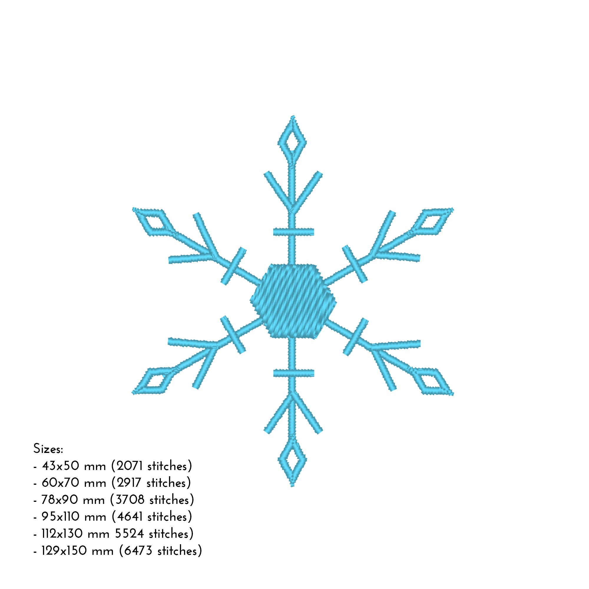 Snowflake Digital Embroidery Design Snowflake Machine - Etsy