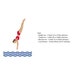 Girl Jumping in Pool Embroidery Design: Swimming Embroidery File ...
