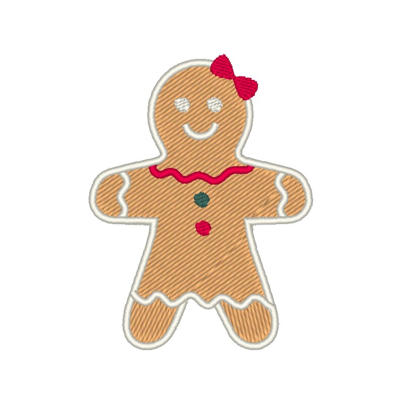 Gingerbread Embroidery Designs: Christmas Baking Embroidery Files ...