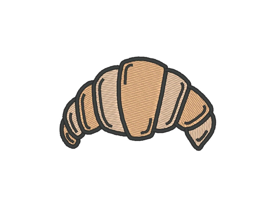 Mini Croissant Embroidery Design: Baking Embroidery File (digital ...