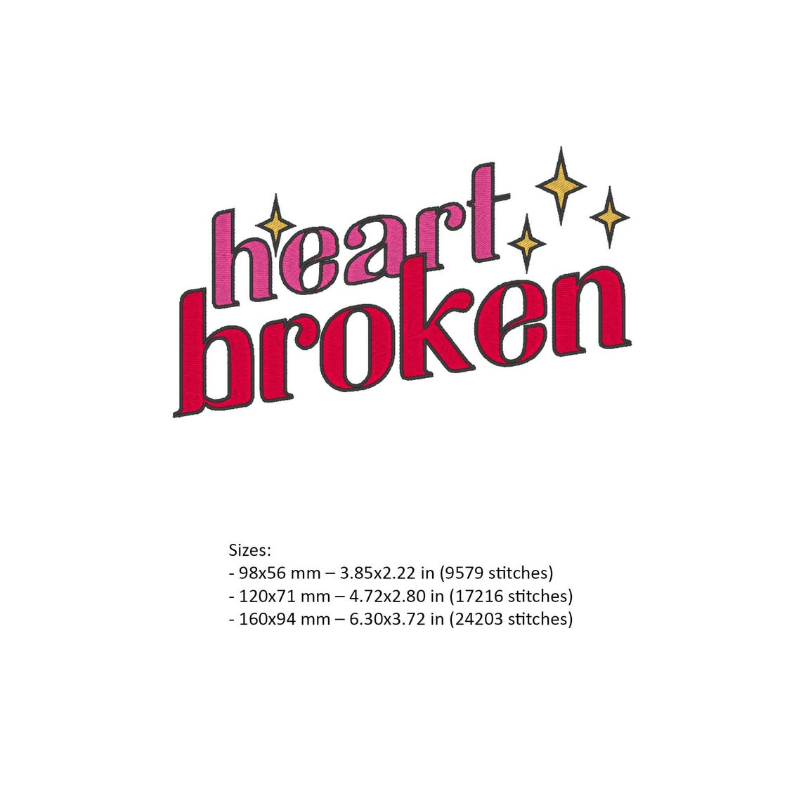 Heartbroken Embroidery Design Valentine's Day Embroidery - Etsy