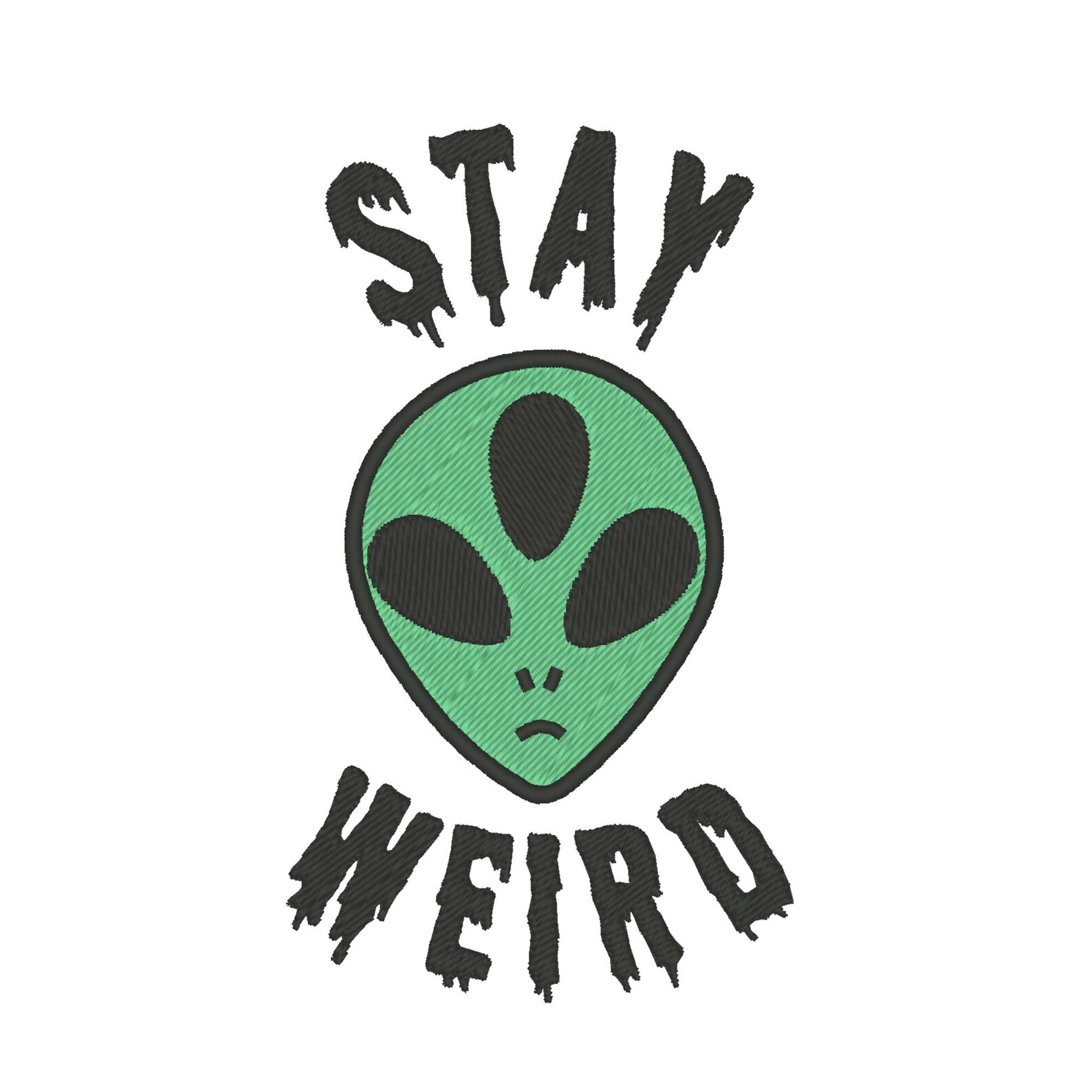 Alien Embroidery Design Alien Embroidery File Alien Machine - Etsy