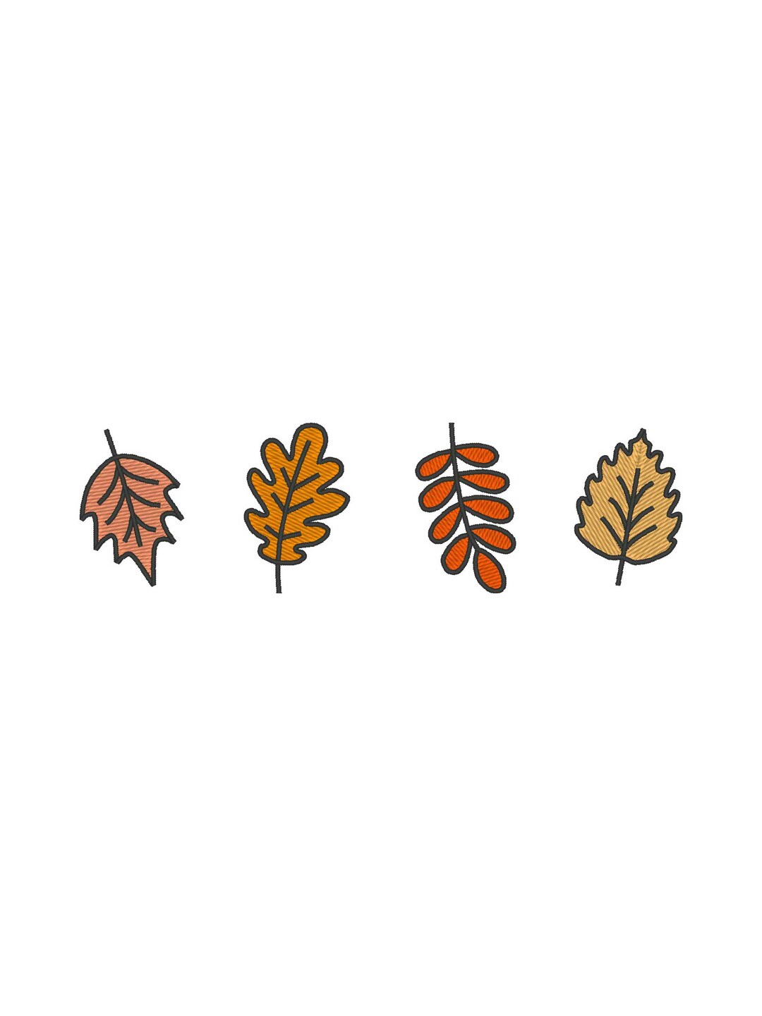 Mini Fall Leaves Embroidery Design: Autumn Embroidery File (digital ...