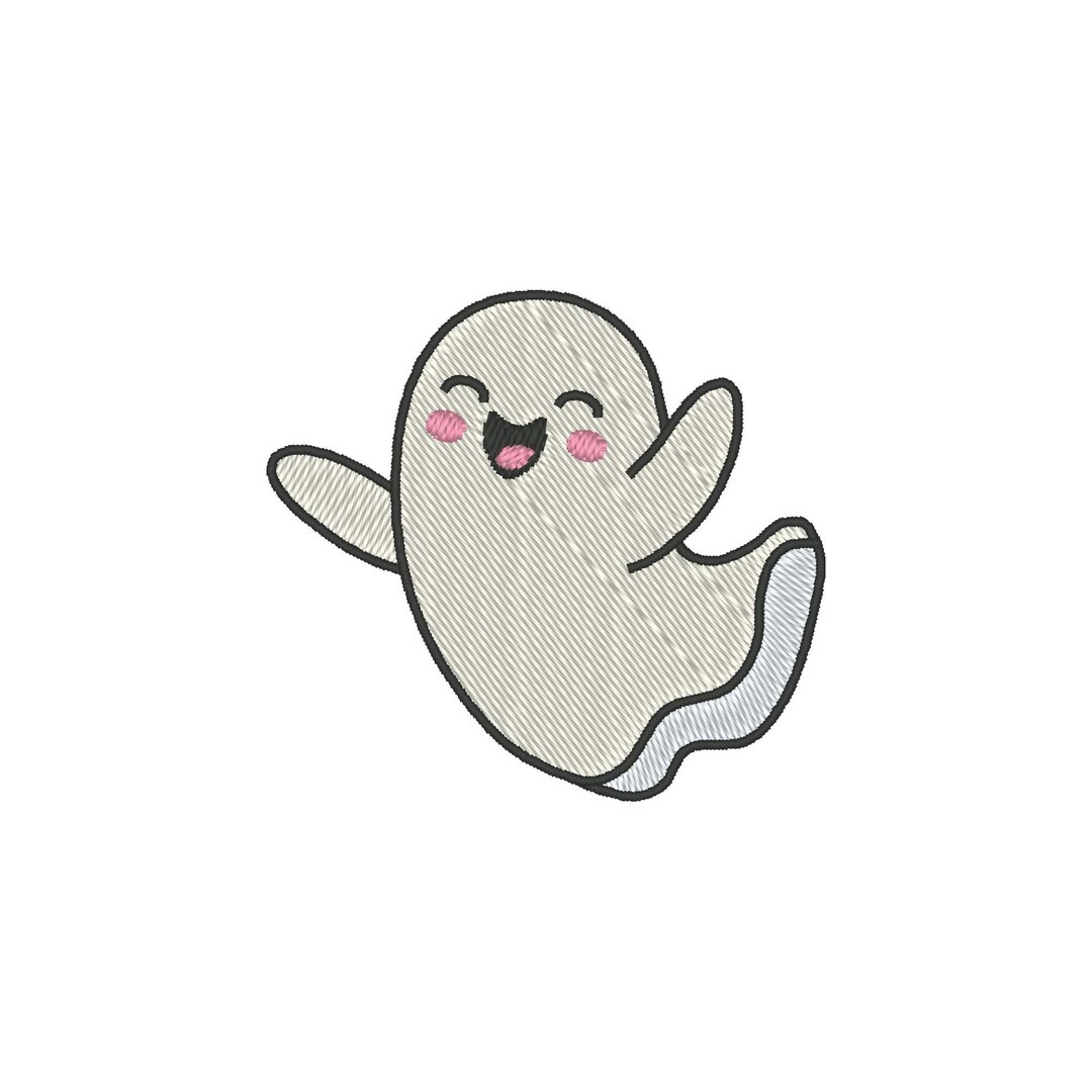 Happy Ghost Embroidery Design: Halloween Embroidery File (digital ...